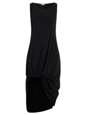 Jacquemus Sleeveless Draped Jersey Dress - Black