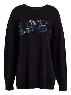 Max Mara Knitted Sweater With Sequins - Blue