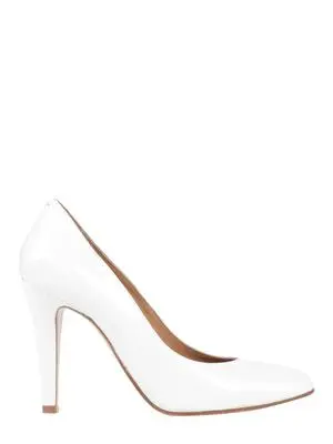 MAISON MARGIELA Patent Leather Cone Heel Pumps - White