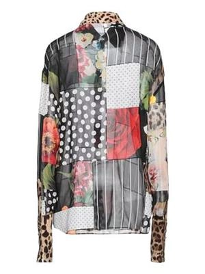 Dolce & Gabbana Patchwork Printed Shirt - Black