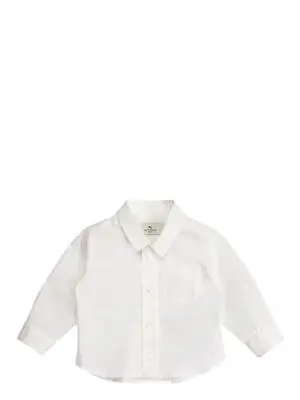Etro Embroidered Pegaso Detail Cotton Shirt - White