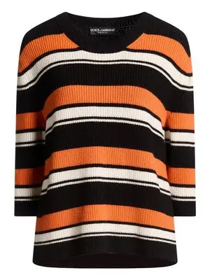 DOLCE & GABBANA Dolce & Gabbana Striped Cashmere Knit Sweater
