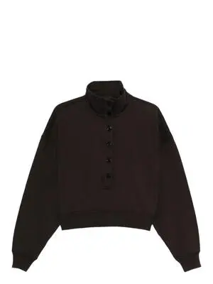 Citizens Of Humanity Citizens Of Humanity Mirelle High-Neck Button-Up Sweatshirt Black
