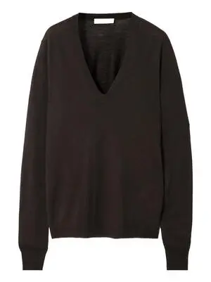JOSEPH Joseph Cashmere V-Neck Knitwear Brown