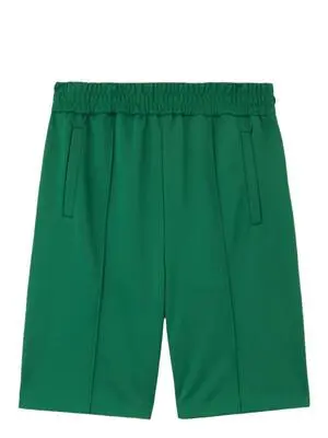 Palm Angels Curved Logo Track Shorts - Green