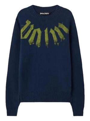 Palm Angels Logo Print Sweater - Black