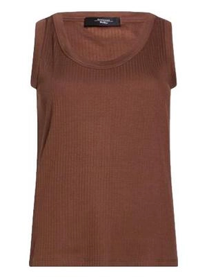 Max Mara Sleeveless Ribbed Jersey Vest - Brown