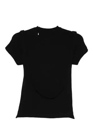 Ottolinger Short Sleeve T-shirt With Ribbon Detail - Black