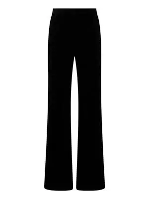 Max Mara Velvet Boot-cut Trousers - Black