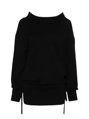 Ottolinger Upside Down" Sweater With Tie Details - Black
