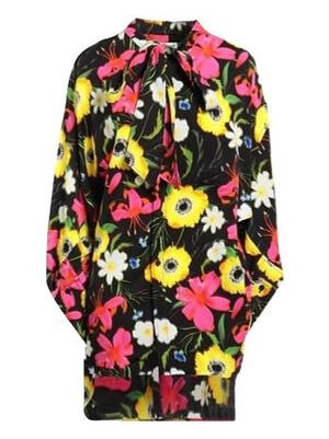 Balenciaga Floral Print Crepe Blouse - Black