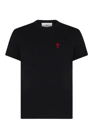 AMI Paris Logo Short-sleeved T-shirt Black
