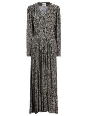 Isabel Marant Étoile Long Sleeve Printed Maxi Dress - Black