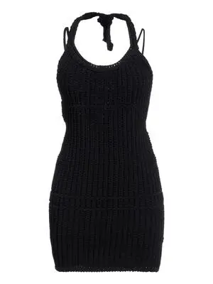 Jacquemus Sleeveless Knit Bodycon Dress - Black