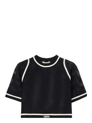 PALM ANGELS Logo-detail Cropped T-shirt