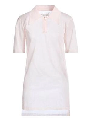 MAISON MARGIELA Knitted Short-sleeved Half-zip Shirt - Pink