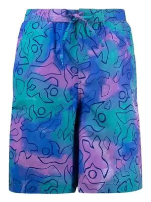 Isabel Marant Étoile Abstract Print Swim Trunks - Blue
