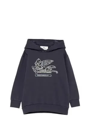 Etro Pegasus Embroidered Hoodie - Black