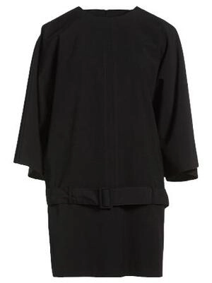MAISON MARGIELA Wool Blend Belted Bodycon Dress - Black