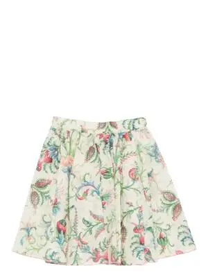 Etro Floral Print Elastic Waistband Shorts - White