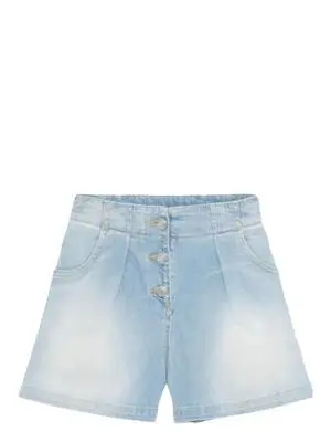 ETRO Etro Light Wash Denim Shorts With Button Closure