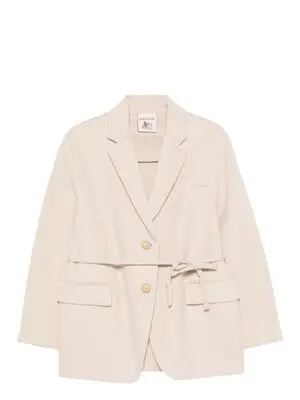 SEMICOUTURE Belted Blazer - Beige