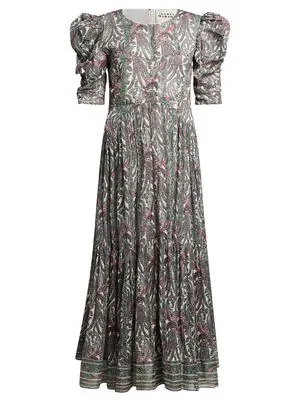 Isabel Marant Étoile Long Flared Paisley Dress - Green