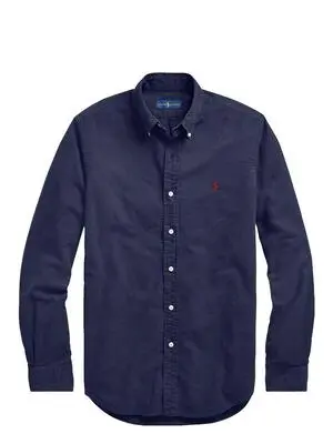 Polo Ralph Lauren Logo Embroidered Long-sleeved Shirt - Blue