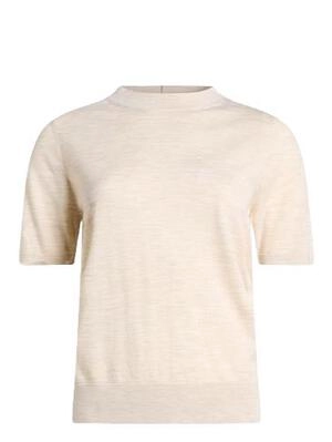 Burberry Short-sleeved Knitted Sweater - Beige
