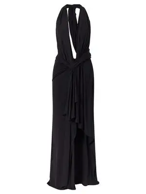 Christopher Esber Sleeveless V-neck Twisted Waist Maxi Dress - Black
