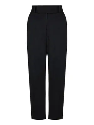 TOTEME Deep-pleated Straight Leg Trousers - Black
