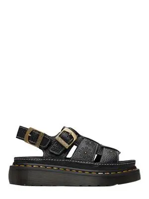 DR. MARTENS Dr. Martens Wrenlie Flower-Embossed Buckled Sandals