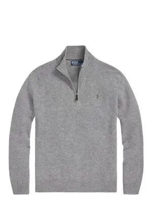 Polo Ralph Lauren Quarter Zip Sweater - Fawngrey