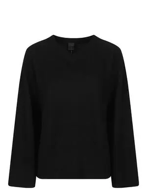 Pinko Long Sleeve V-neck Sweater - Black