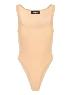 Dsquared2 Ribbed Knit Logo Plaque Bodysuit - Black