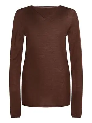 Rick Owens Simple Solid Color Knit Sweater - Red
