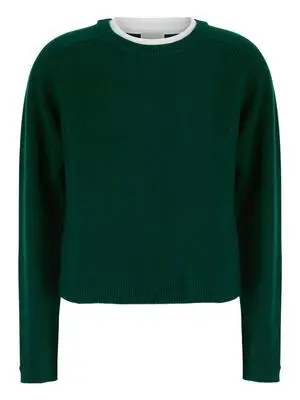 SEMICOUTURE Sarah Crew Neck Sweater - Green
