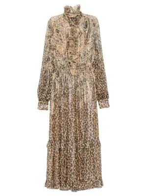 Etro Paisley Leopard-print Maxi Dress - No