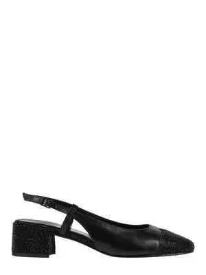 TORY BURCH Tory Burch Embellished Block Heel Slingbacks