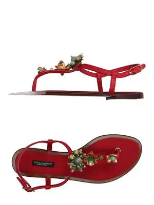 DOLCE & GABBANA Dolce & Gabbana Embellished Thong Sandals