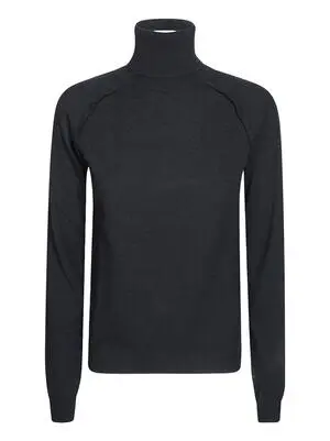 DONDUP Logo Plaque High-neck Jumper - Black