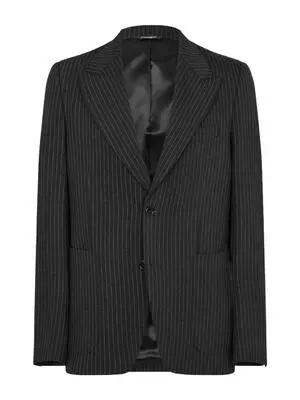Dolce & Gabbana Striped Logo Blazer - Black