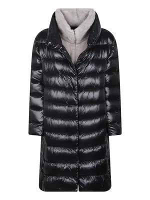 Herno Quilted High-neck Down Jacket - Black