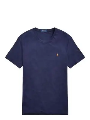 Polo Ralph Lauren Navy Round-neck Logo T-shirt - Blue