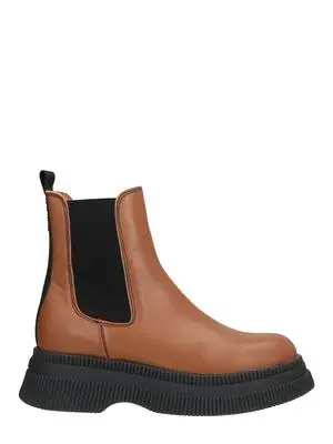 GANNI Two-tone Leather Chelsea Boots - Black