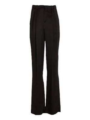 Saint Laurent Straight-leg Satin Trousers - Black