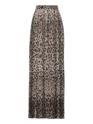 DOLCE & GABBANA Dolce & Gabbana Animal Print Voile Midi Skirt