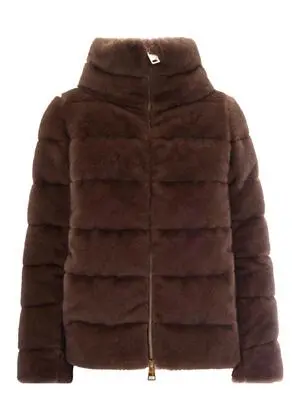 Herno Fur Down Jacket - Brown