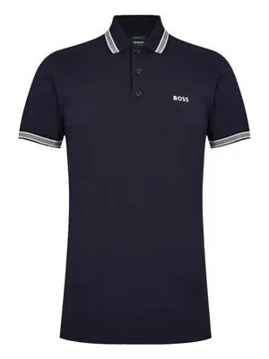 Hugo Boss Navy Blue Short-sleeved Polo Shirt - Black