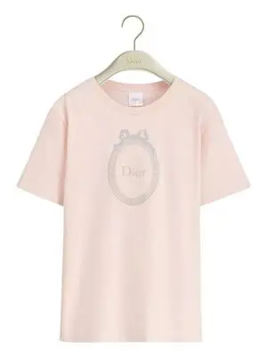 Dior Short-sleeved T-shirt With Embroidered Logo - Pink